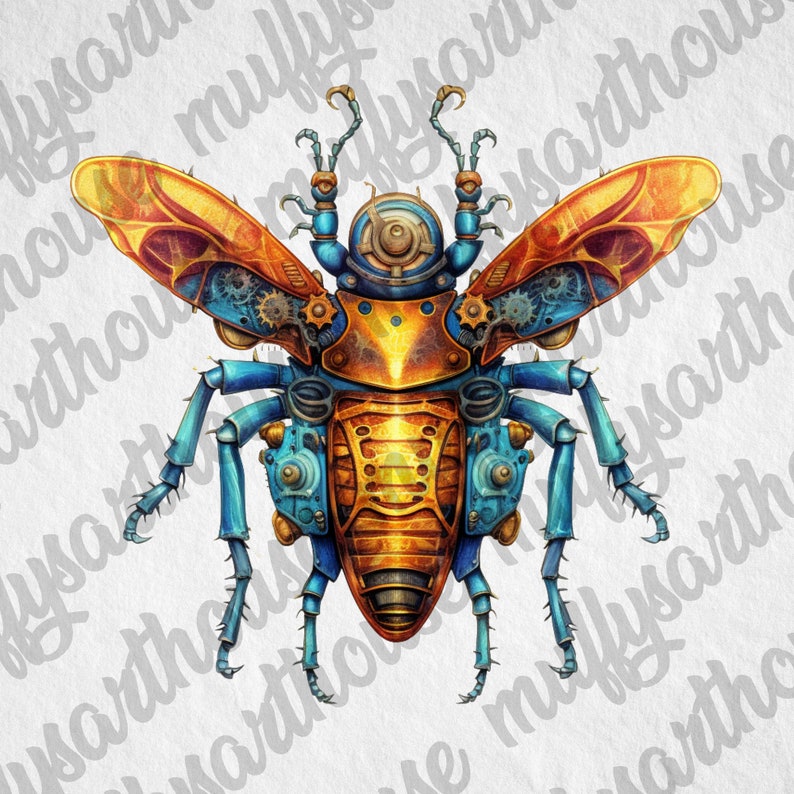 Steampunk Bugs Clipartspng Steampunkjunk - Etsy