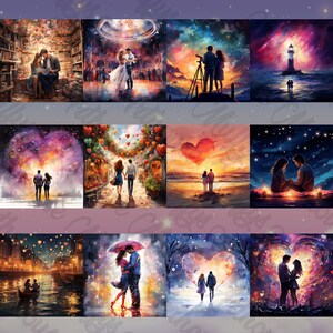 Printable Romantic Valentine's Day Digital Paper,instant Digital ...