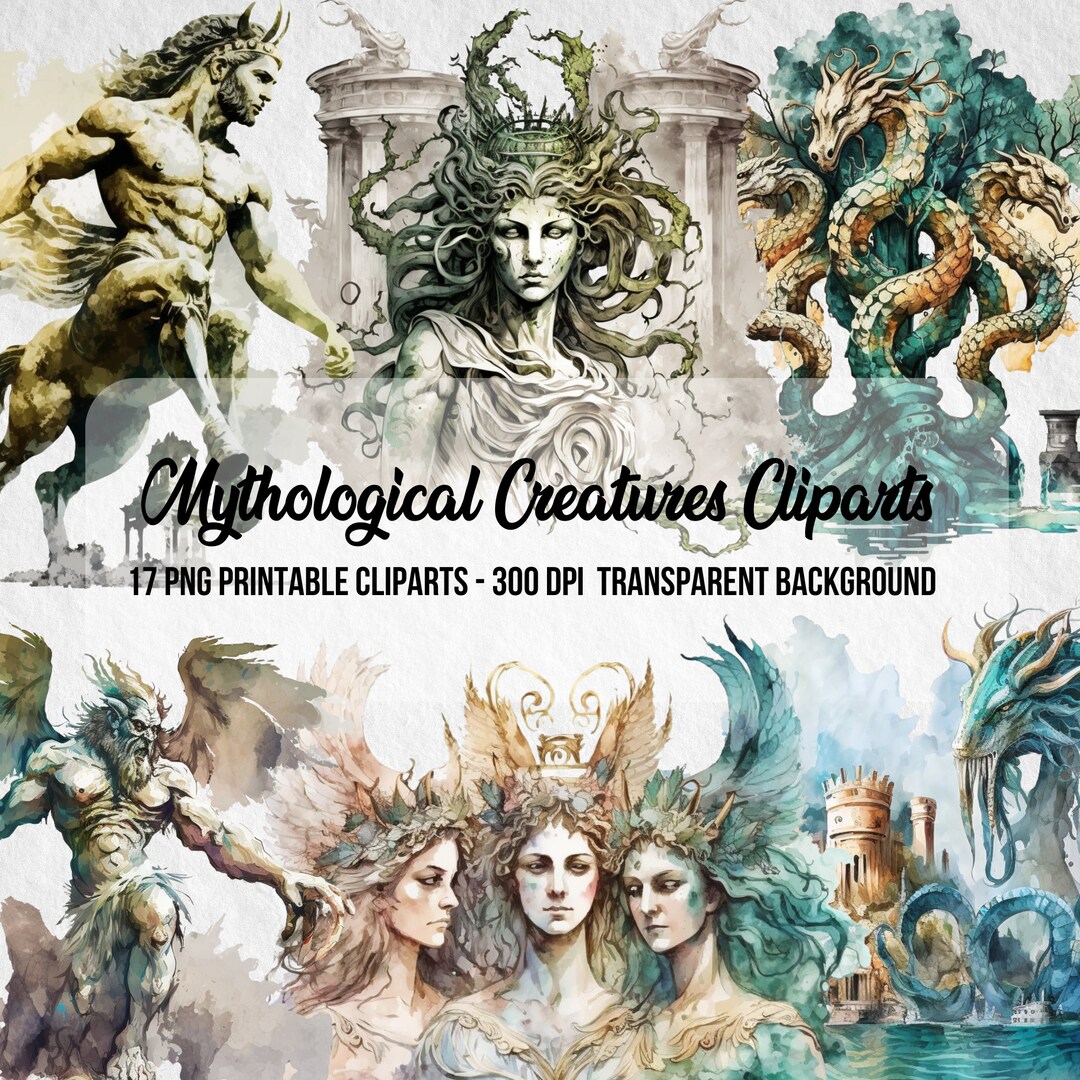 Mythological Creatures Cliparts,mythology Png,junk Journal,scrapbook ...