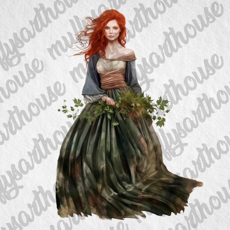 Mythological Goddess Brigid Clipartmythology Pngjunk - Etsy