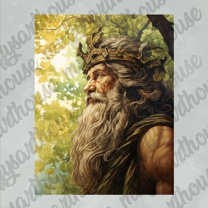 Printable Zeus God Digital Paper,father of Gods,mythology Ephemera ...