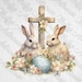 Floral Easter Cross Clipart: Bunny PNG Bundle (digital Download) - Etsy