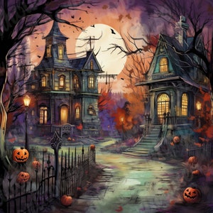 Printable Spooky Halloween Digital Papers,halloween Ephemera,instant ...