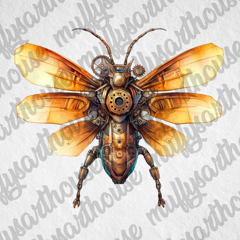 Steampunk Bugs Clipartspng Steampunkjunk - Etsy