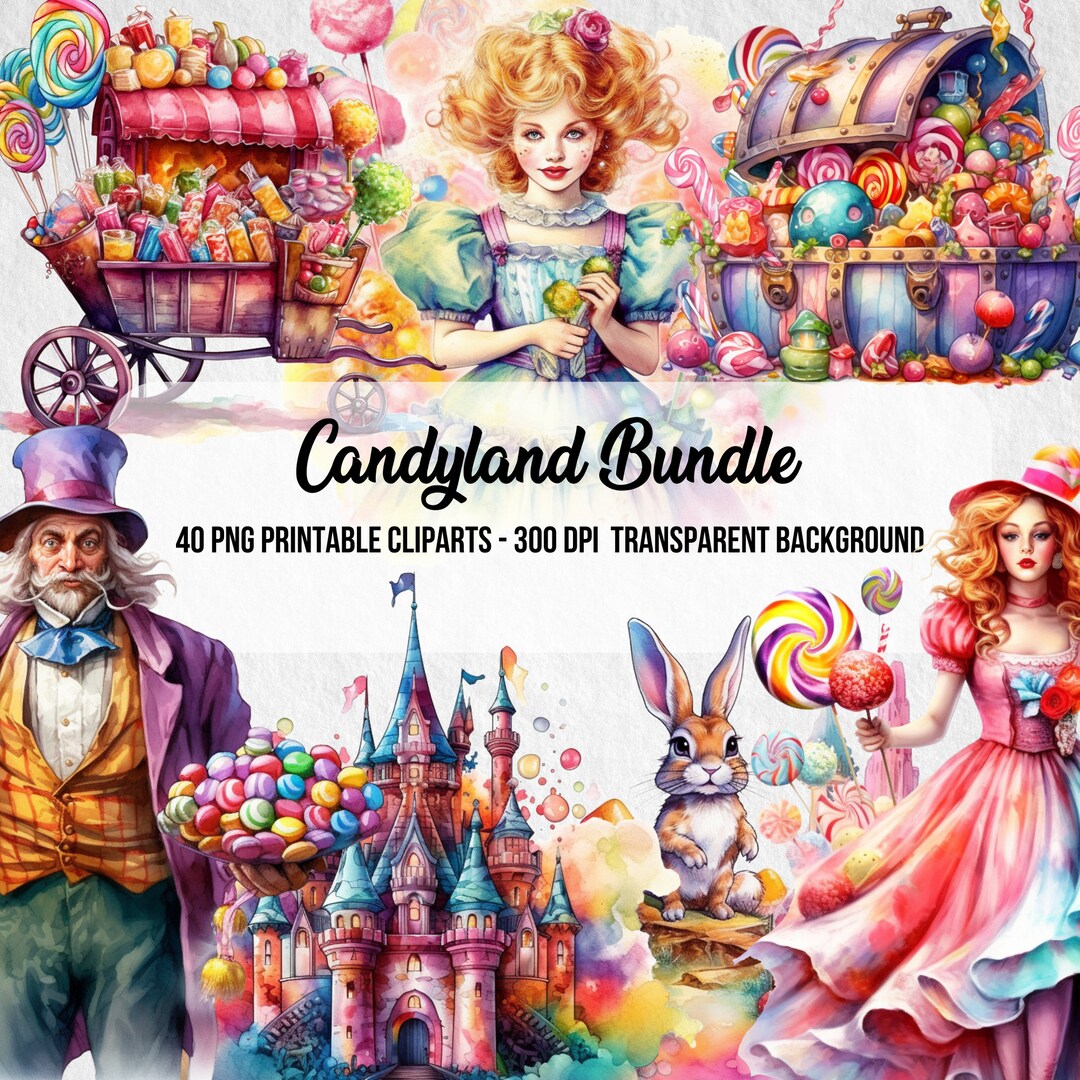 Fantasy Candyland Bundle,png Clipart,junk Journal,scrapbook,clipart ...