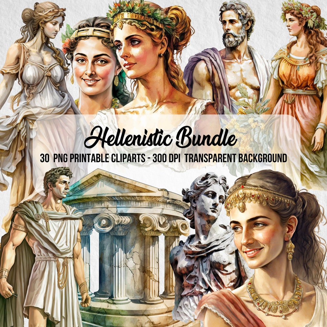 Watercolor Hellenistic Bundle,ancient Greece,clipart Bundle,greek Style ...