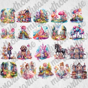 Fantasy Candyland Bundle,png Clipart,junk Journal,scrapbook,clipart ...
