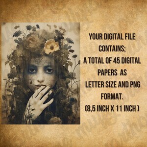 Junk Journal Pages,horror Textures,parchment Papers,printable Old Paper ...