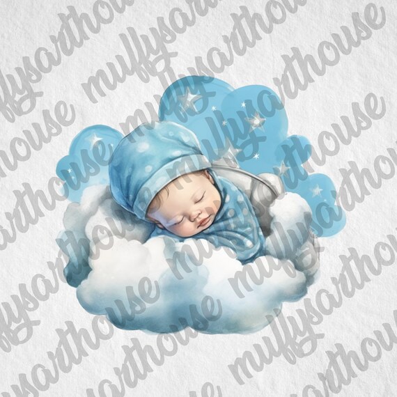 Blue Baby Clipart Neugeborene Baby, Eingewickelt Im Decke. Süß