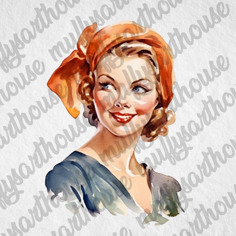 Vintage People Clipart Bundle, Watercolor Style, Commercial Use ...