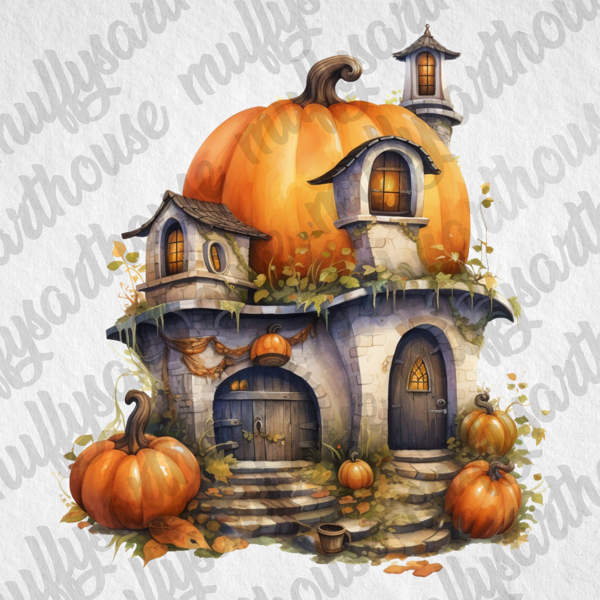 Halloween House Clipart, Spooky Digital Prints (digital Download) - Etsy