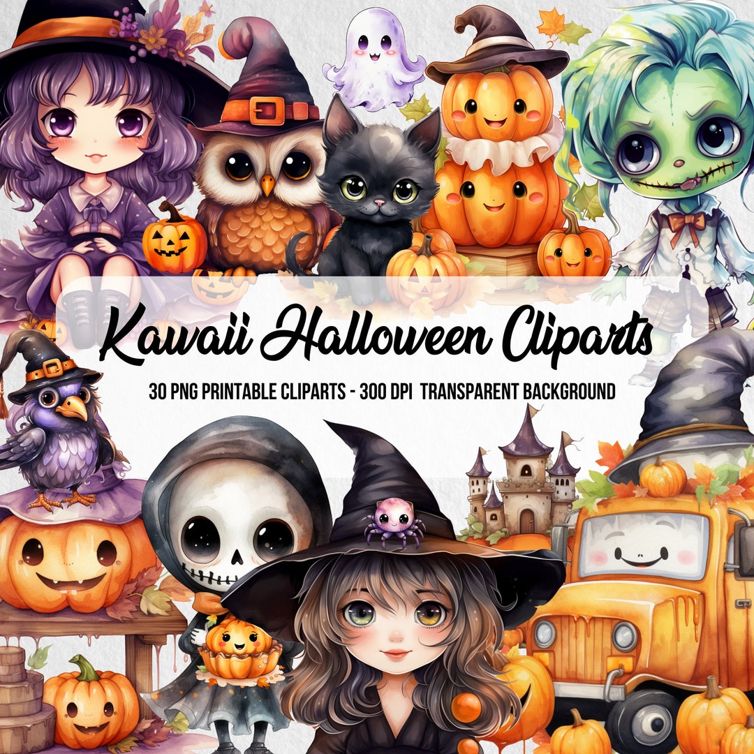 Kawaii Halloween Cliparts,png Halloween,kawaii,spooky Season,halloween ...
