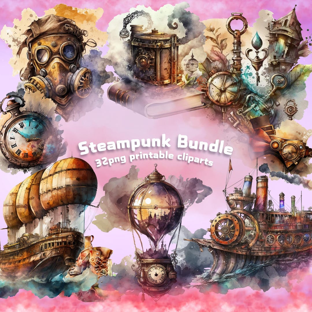 Steampunk Digital Downloads,steampunk Embellishment,steampunk Card ...