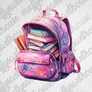 PNG Watercolor School Cliparts,back to School Cliparts, Pink School ...