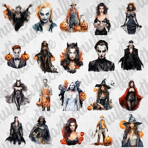 Halloween Party Cliparts,png Halloween,digital Prints,spooky Season ...