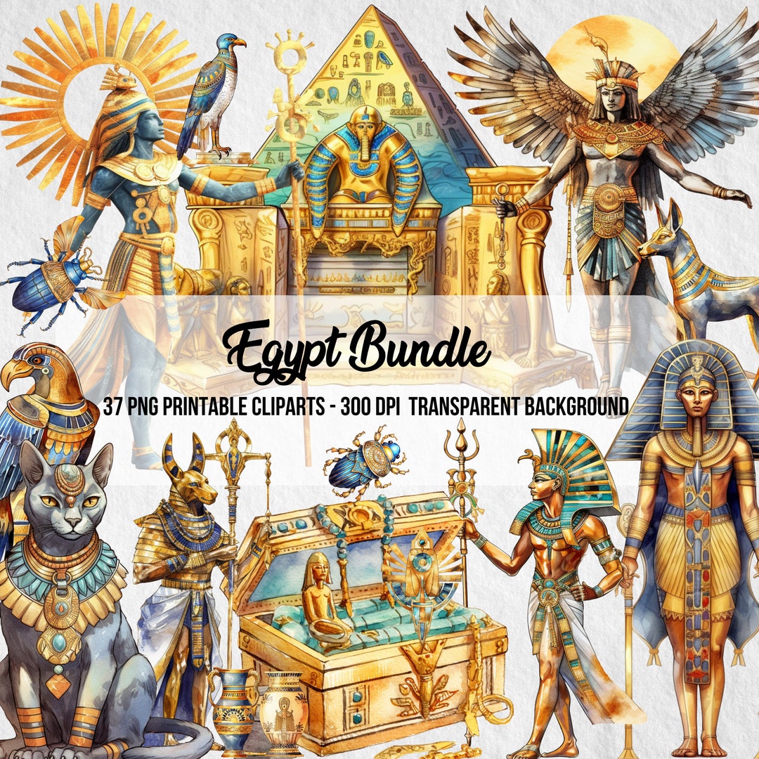Egypt Bundle,watercolor Effect,commercial Use,scrapbook,junk Journal ...
