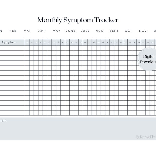 Symptom Tracker - Etsy