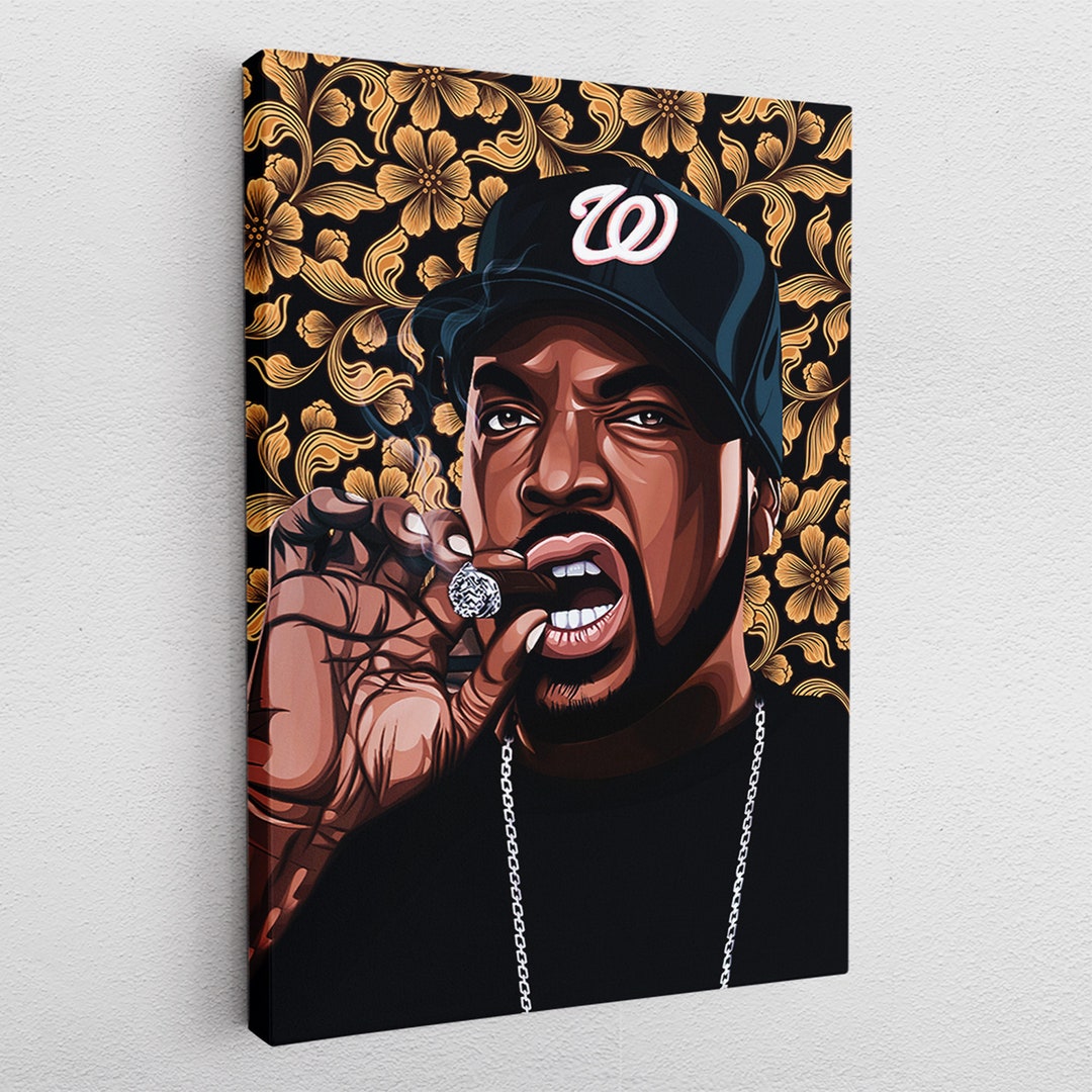 Canvas Picture Acrylic Poster Pop Art Ice Cube Rapper Hip Hop Music Rap ...