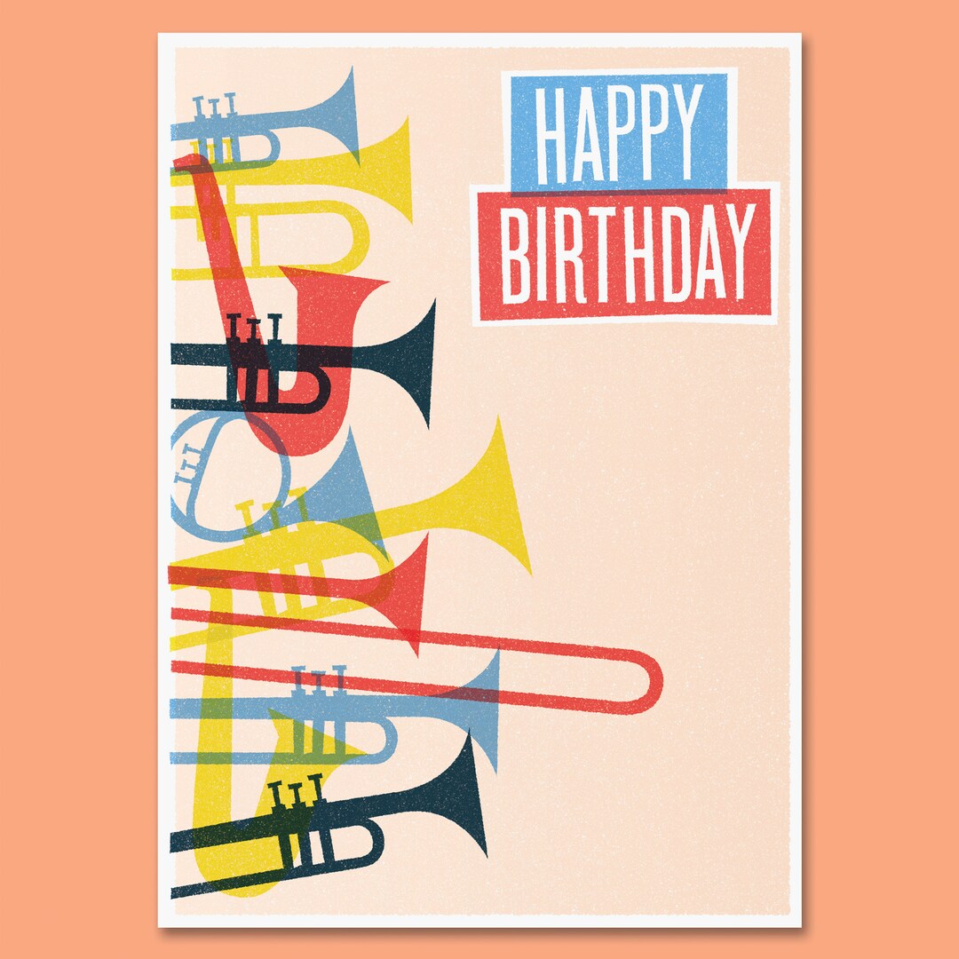 Happy Birthday Brass Sax/trombone/trumpets/french Horn - Etsy