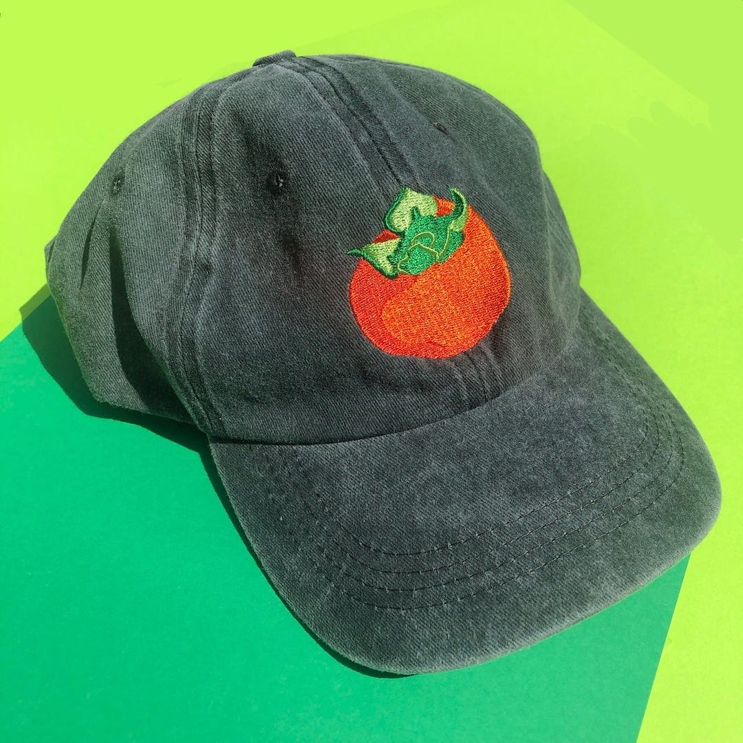 Embroidered Persimmon Hat Unisex Adult - Etsy