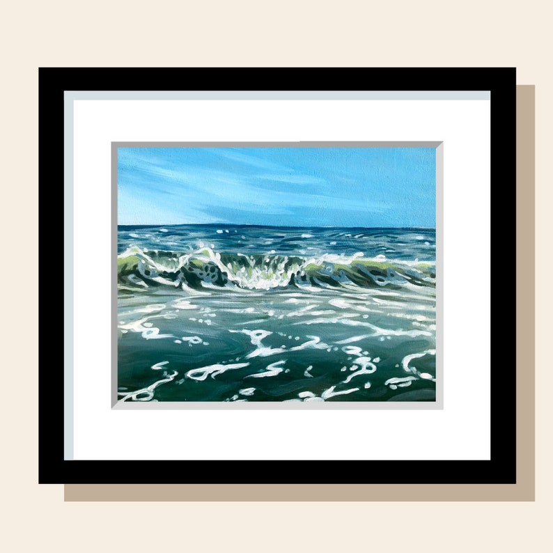 Ocean Waves Art Print - Etsy