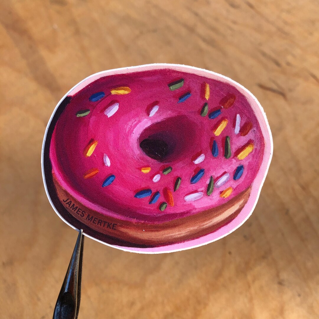 Pink Sprinkle Painting Art Sticker - Etsy