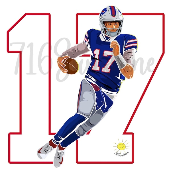 Josh Allen Drawing - Etsy