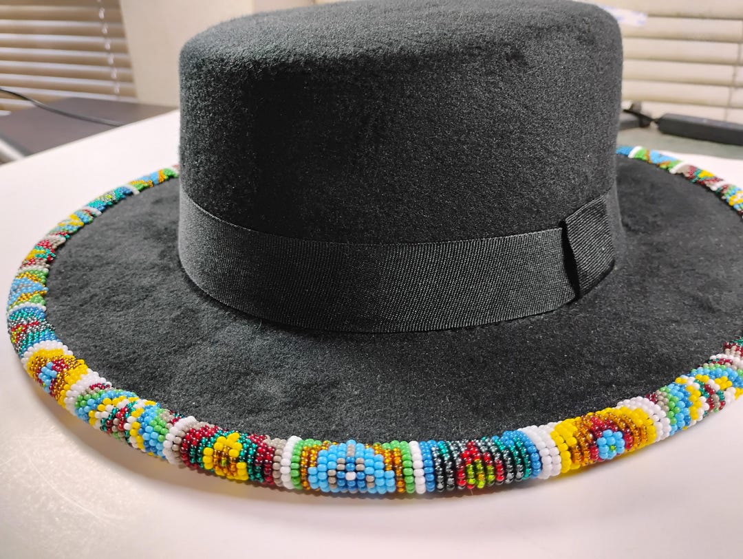 Beaded Fedora Hat Brim - Etsy