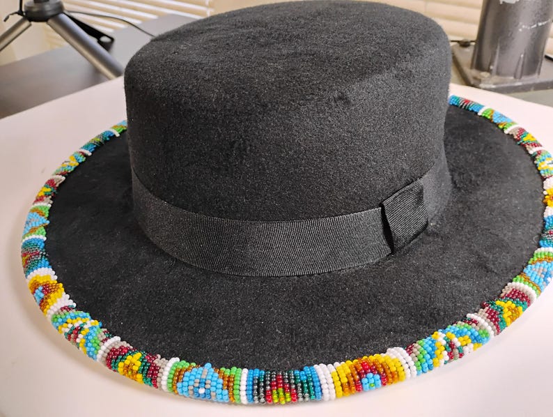 Beaded Fedora Hat Brim - Etsy