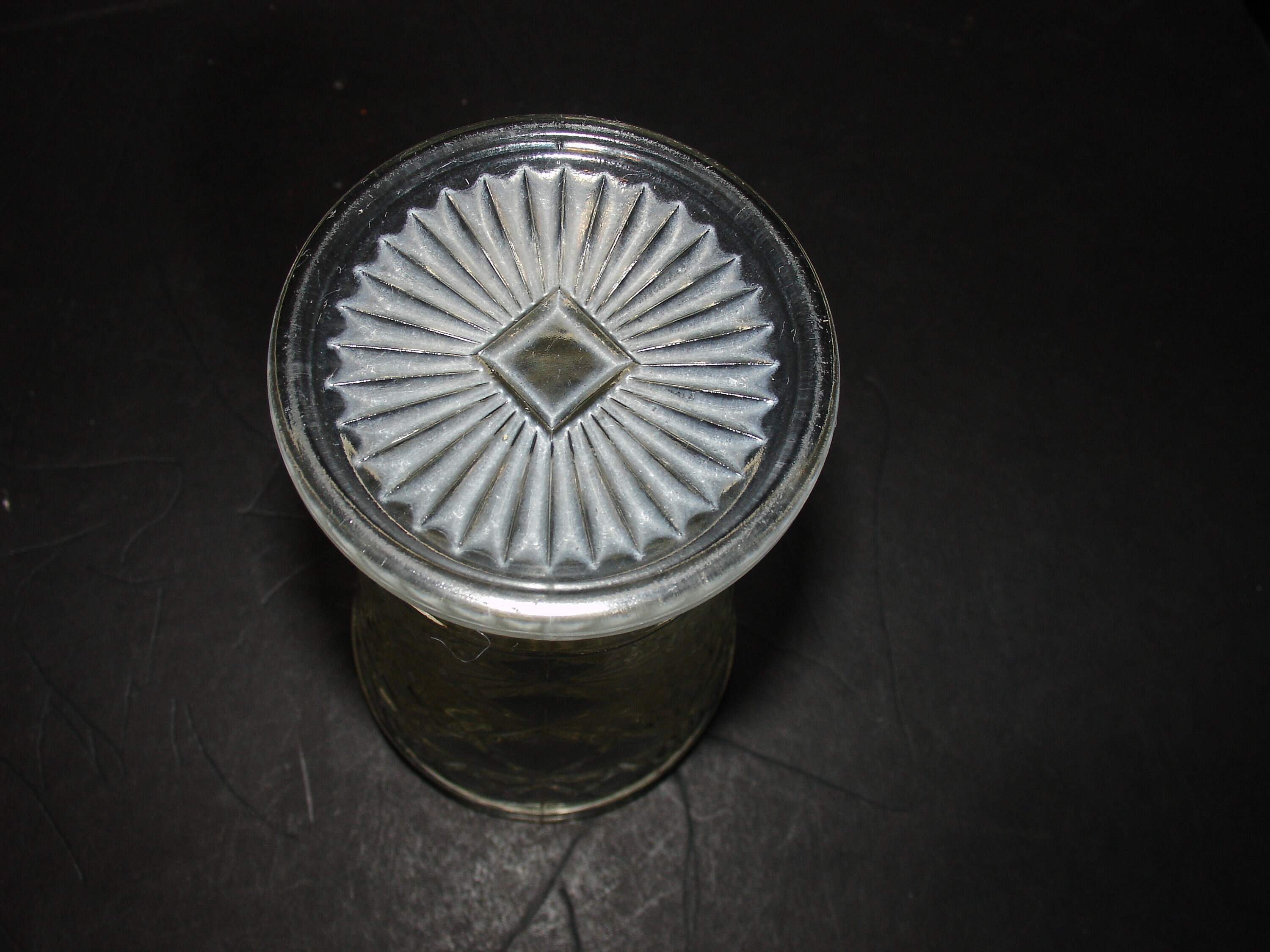 Vintage Hazel Atlas Gothic Pattern Big Top Peanut Butter Tumbler Footed ...