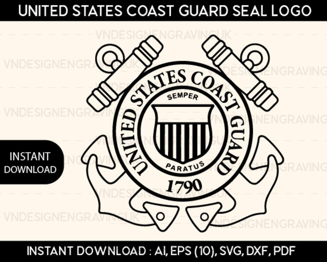 United States Coast Guard Seal Ai, Eps, Dxf, Svg, Pdf, File for Use on ...