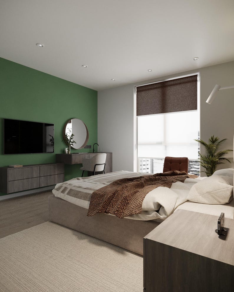 Bedroom Dressing Room 3D Visualization, Modern Interior Design Render ...