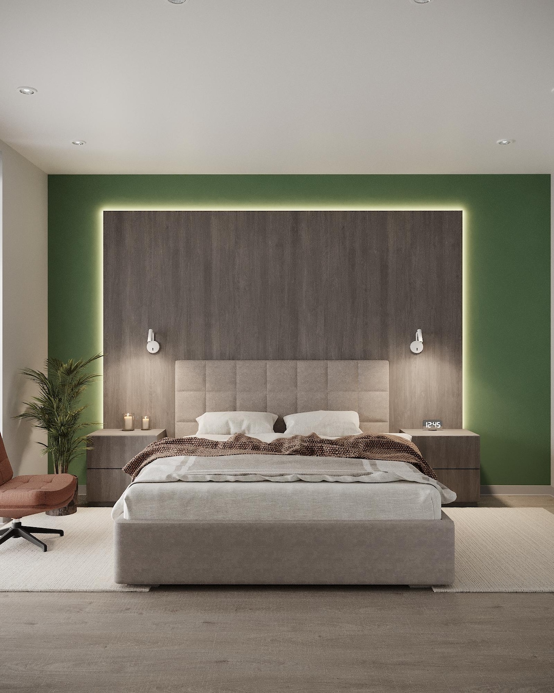 Bedroom Dressing Room 3D Visualization, Modern Interior Design Render ...