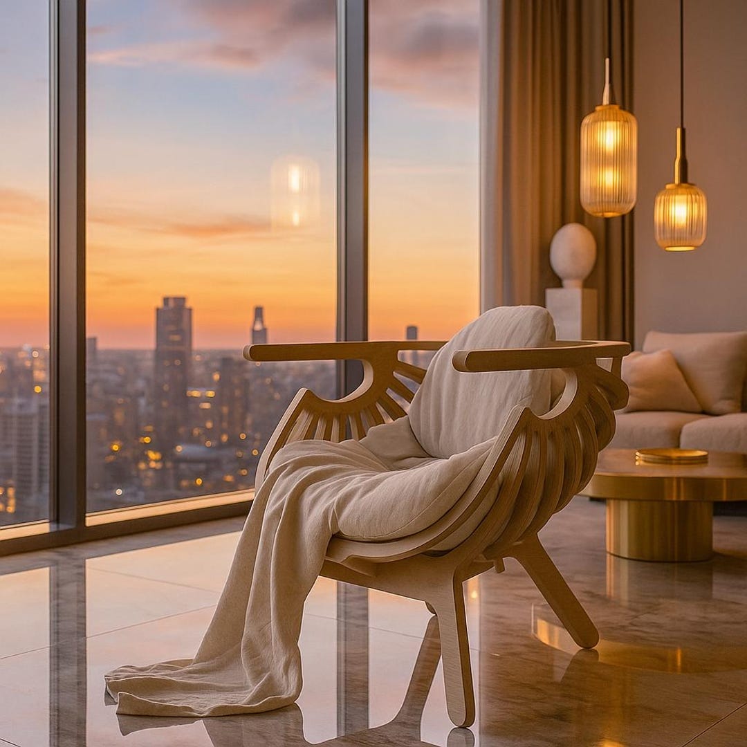 Wooden Luxury Design Armchair, Modern Relax Chair, Premium Home ...