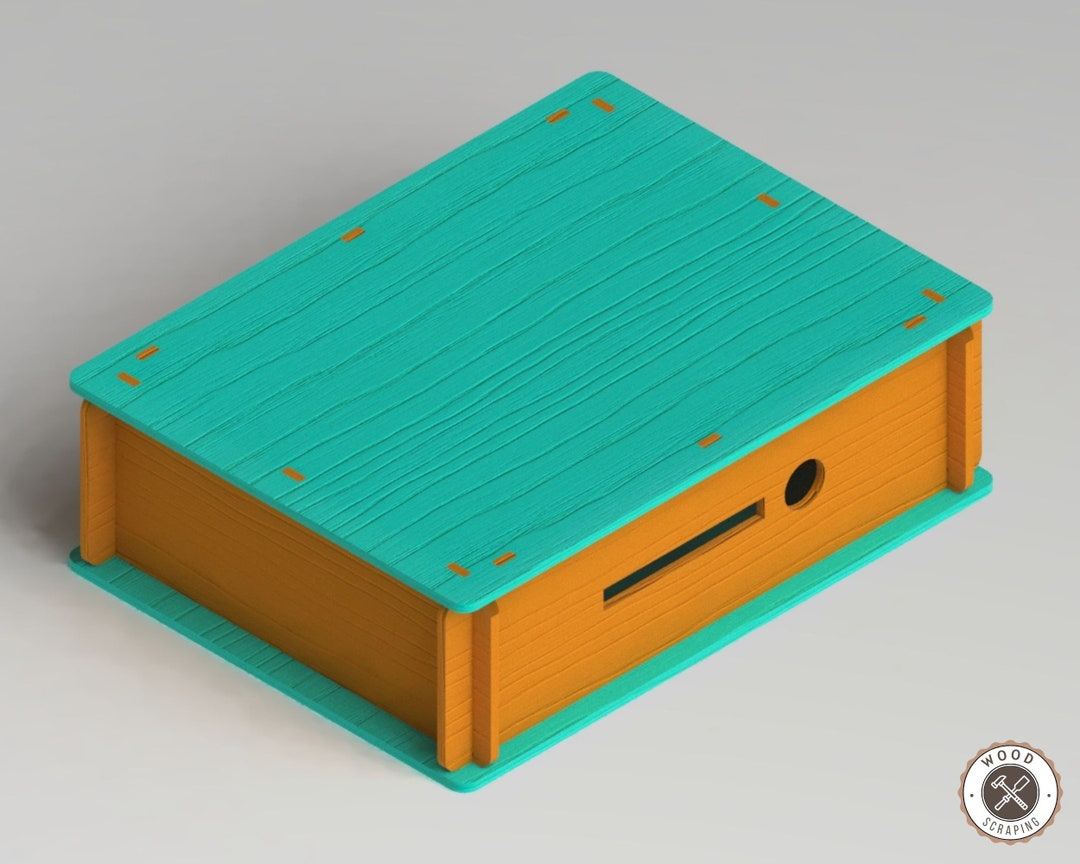 CNC Coin Box Laser Cut Money Box Plywood Cash Case,envelop DXF Cash Box ...