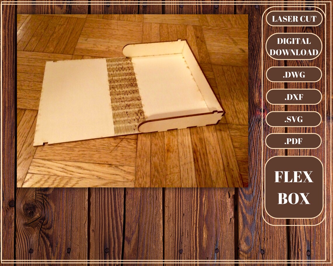 Flex Box With Latch, Laser Cut Book Box, Flexible Box, Wooden Storage ...