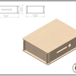 Laser Cut Wood Money Box, Cash Envelope Box, Coin Bank Digital Files - Etsy