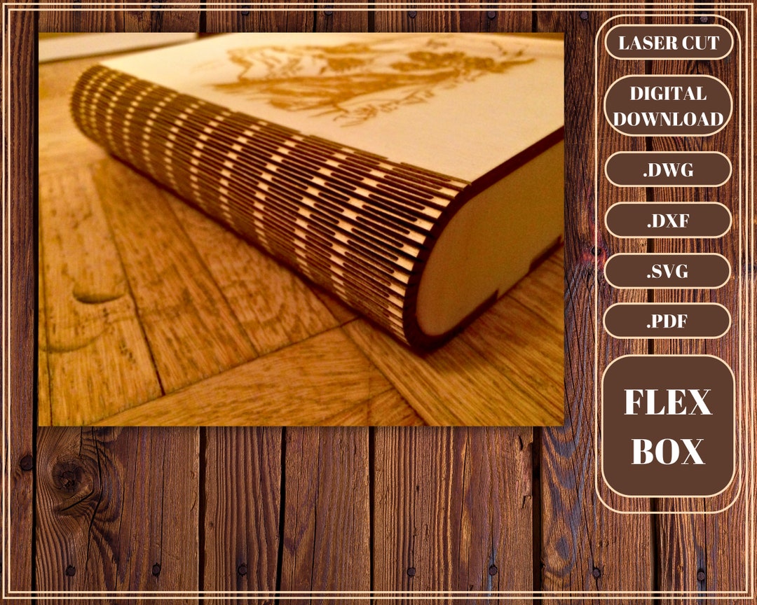 Flex Box With Latch, Laser Cut Book Box, Flexible Box, Wooden Storage ...
