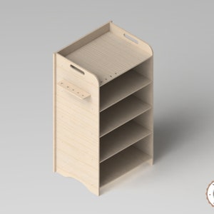Wooden Desktop Organizer Cabinet: Perfect Desk Rack and Office Storage ...