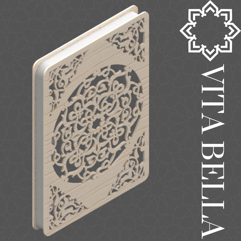 Wooden Notebook Cover Book: Laser Cut Cover, Ideal Student Book Cover ...