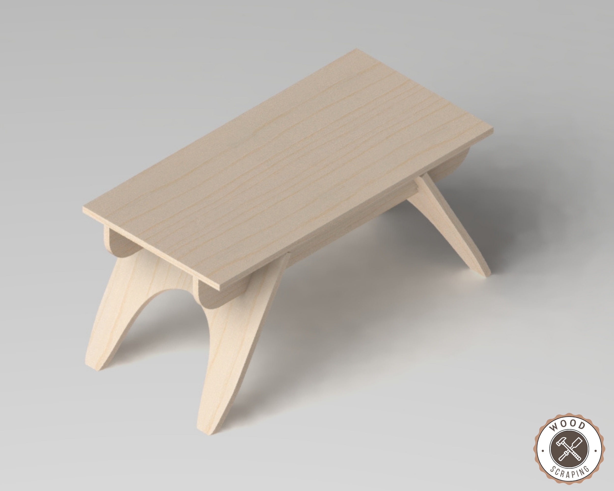 CNC Table Files - Modern Plywood Coffee Table, Nordic Style CNC ...