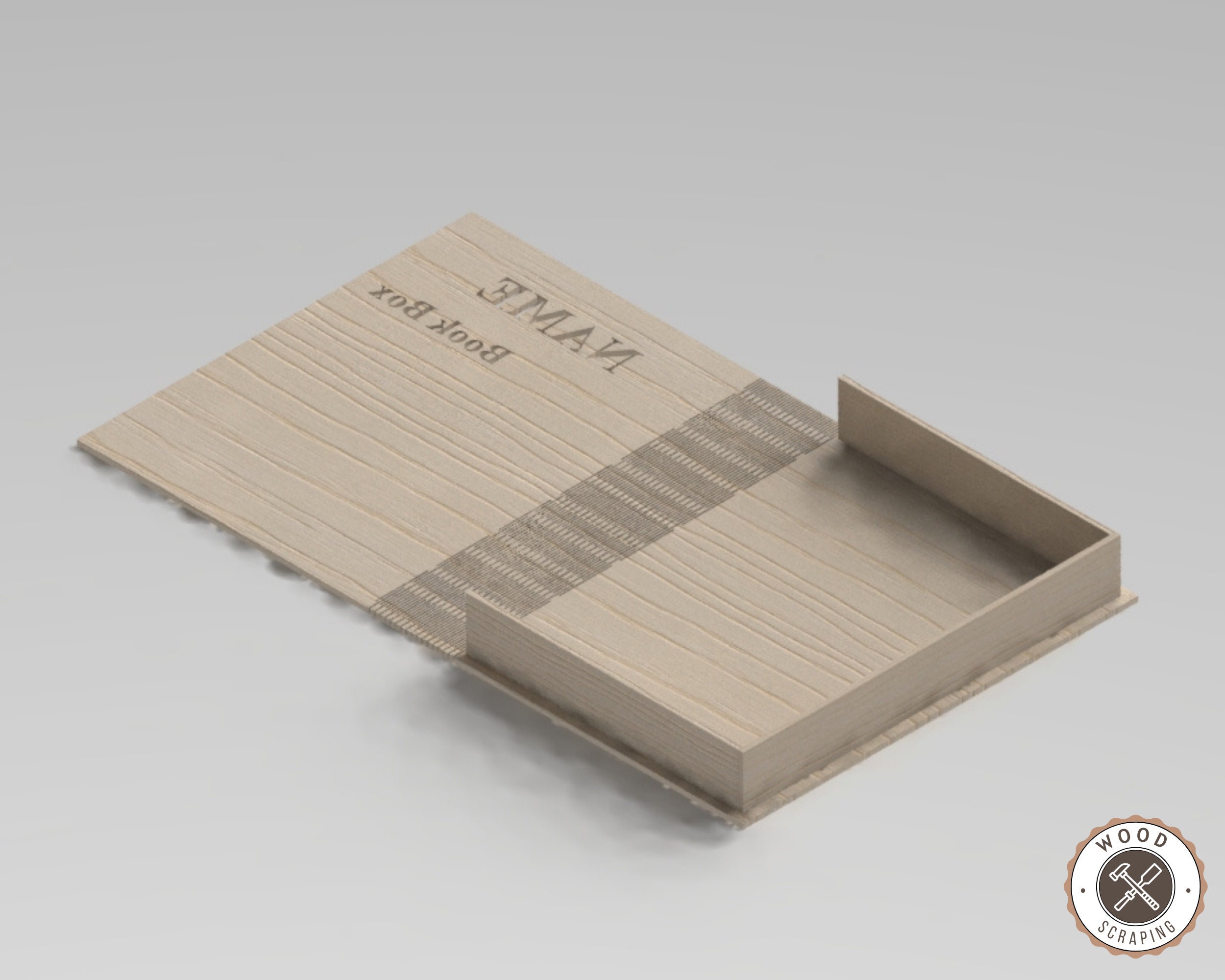 Laser Cut Flex Book Box - Flexible Locking Case in Plywood, Decorative ...