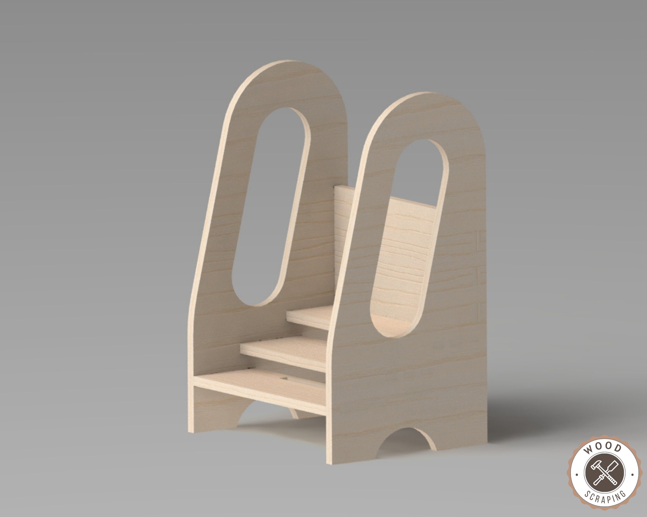 Modular Wooden Kids Stool, Height Stool for Kitchen and Kids Room, Kids ...