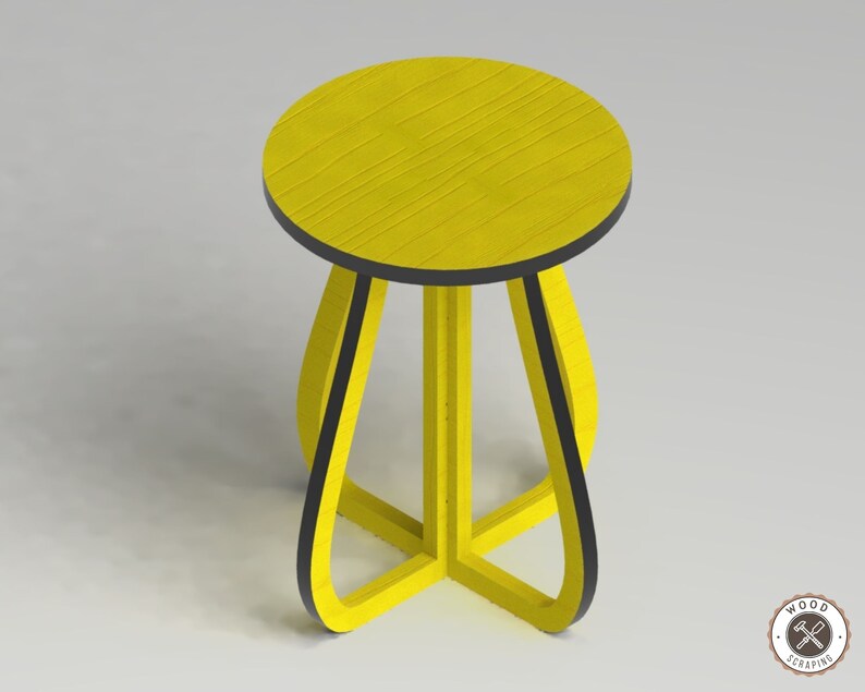 Circle CNC Wood Stool: Laser Cut Furniture Plans,laser Cut Birch Stools ...