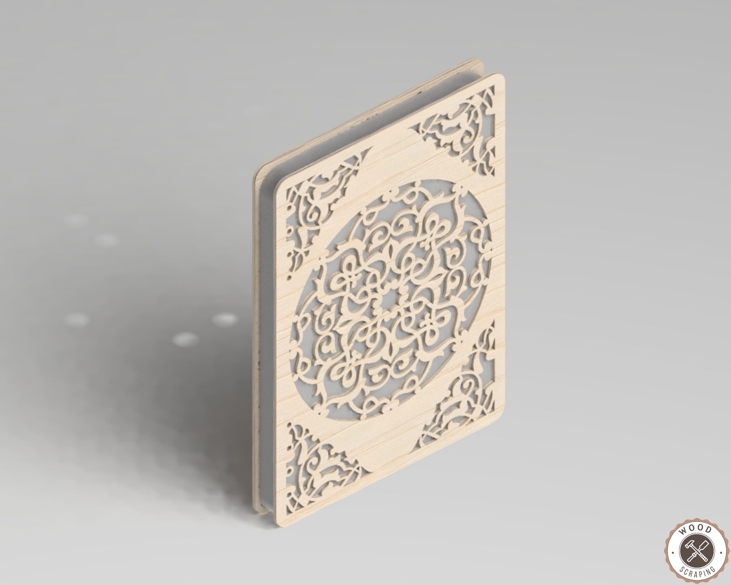 Wooden Book Cover, Notebook Cover, Laser Cut Notebook Cover, for ...