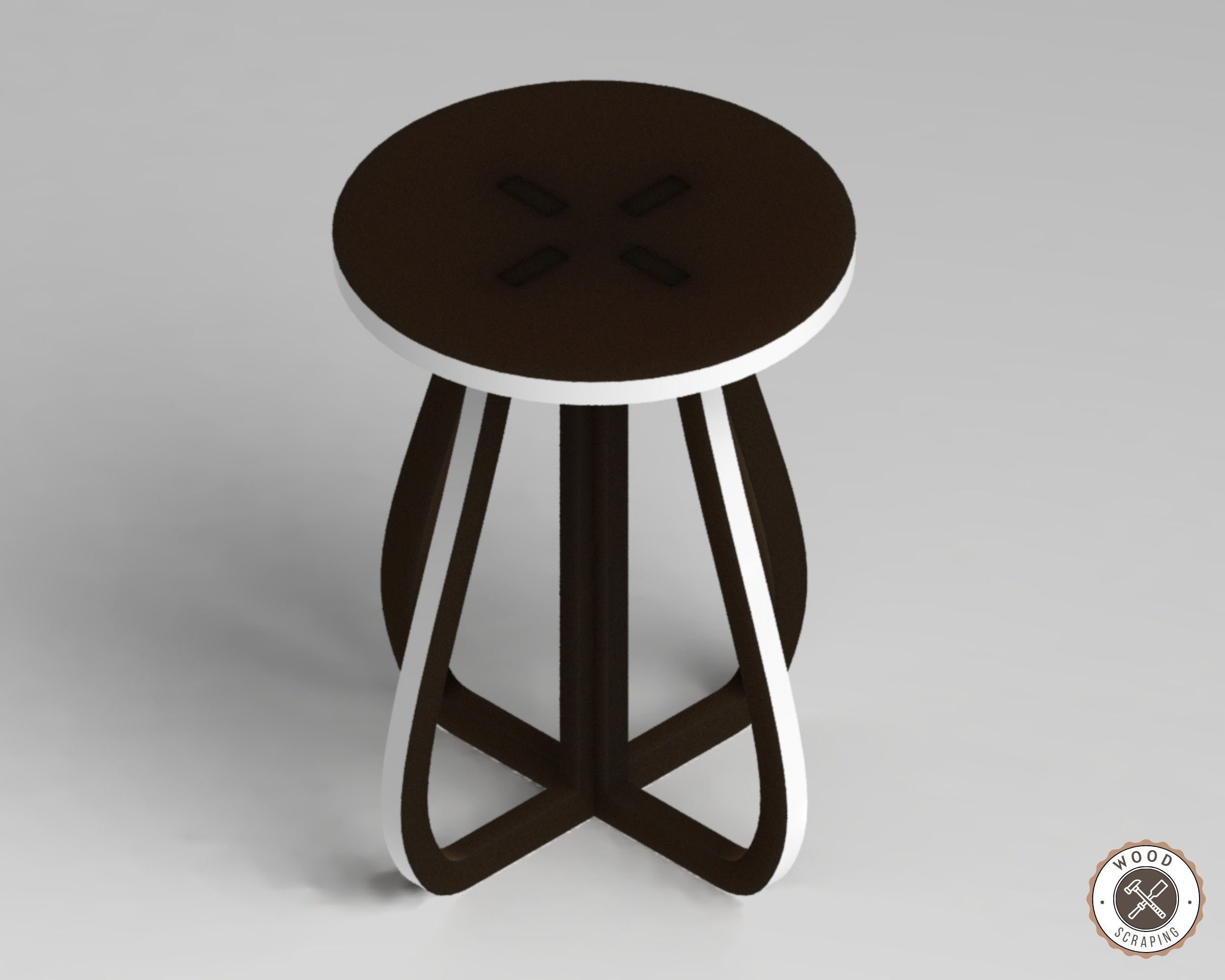 Circle CNC Wood Stool: Laser Cut Furniture Plans,laser Cut Birch Stools ...