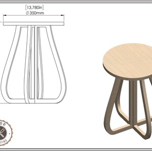 Circle CNC Wood Stool: Laser Cut Furniture Plans,laser Cut Birch Stools ...