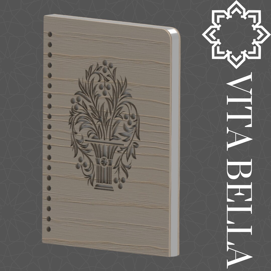 Wooden A5 Cover Book: CNC A5 Notebook Cover With Flower Design, Ideal ...