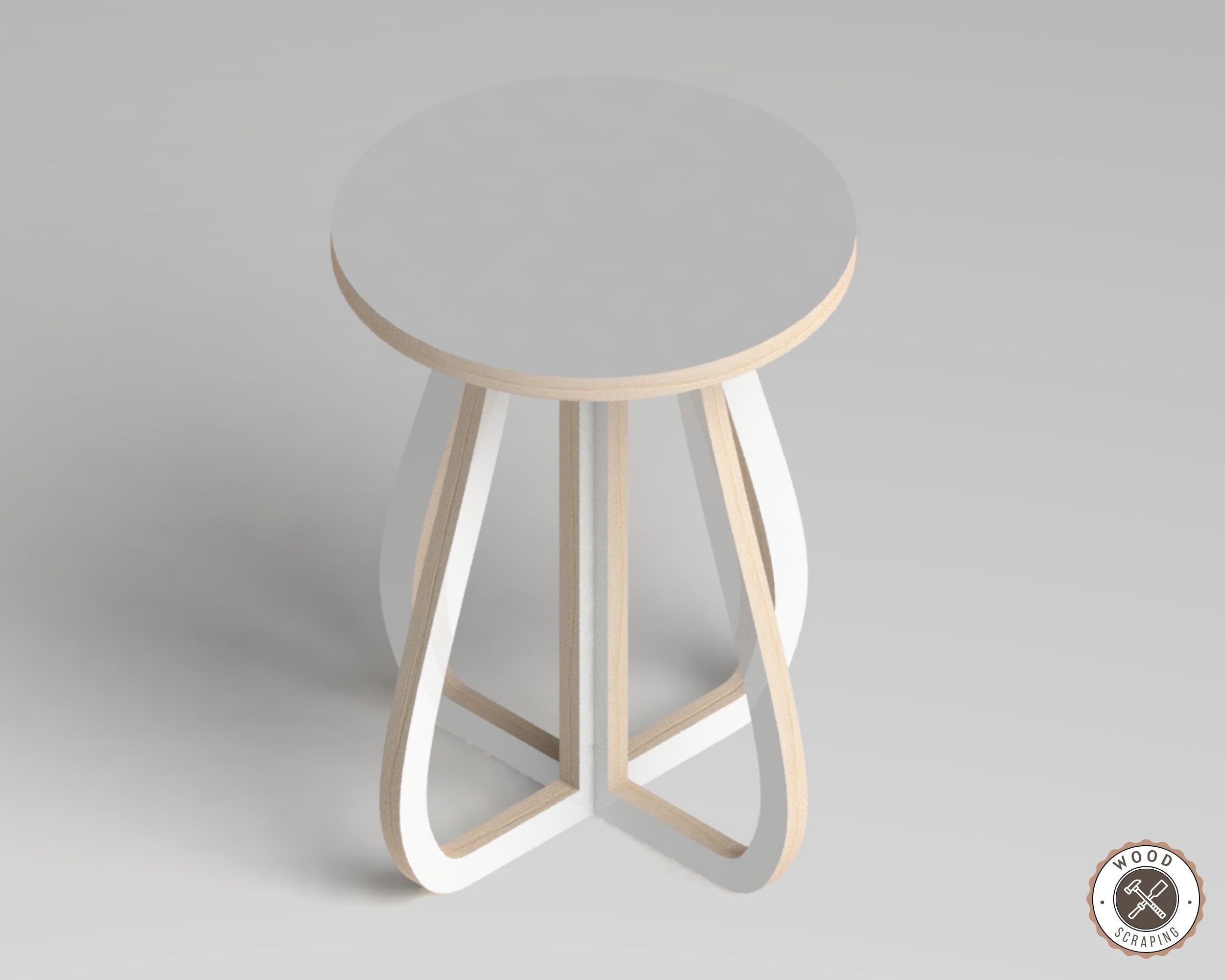 Circle CNC Wood Stool: Laser Cut Furniture Plans,laser Cut Birch Stools ...
