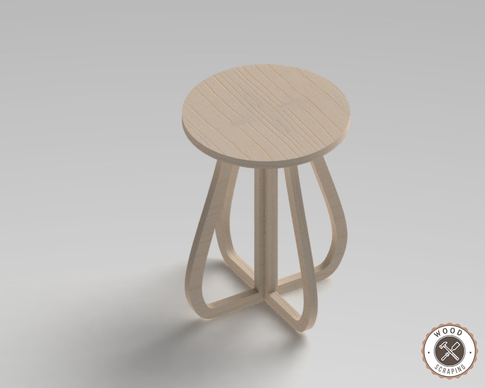 Circle CNC Wood Stool: Laser Cut Furniture Plans,laser Cut Birch Stools ...